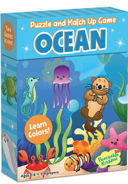 Ocean Match Up Game and Puzzle, 3 in 1 Activity for Kids | RPS Toys